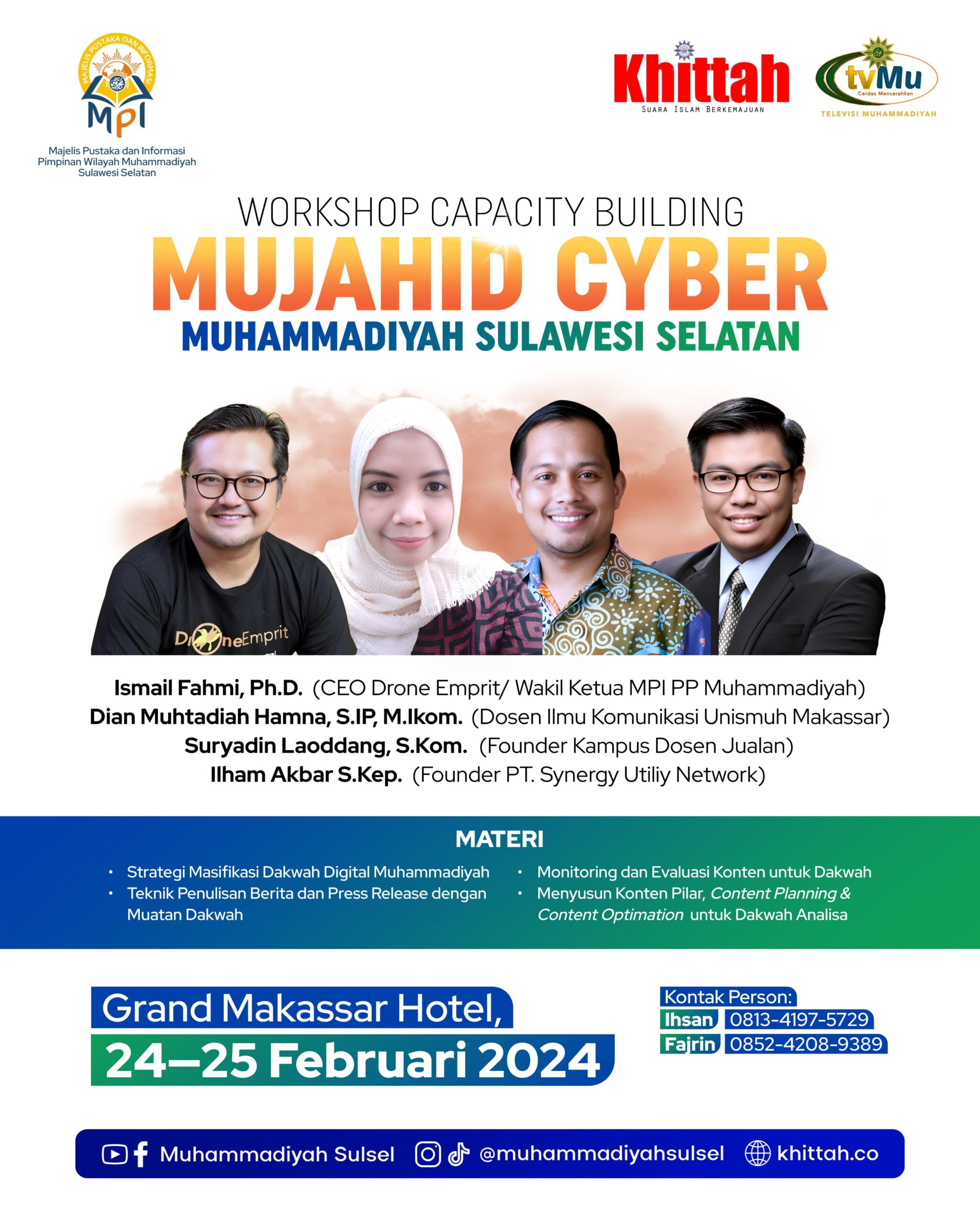 Workshop Capacity Building 'Mujahid Cyber' Muhammadiyah Sulawesi ...